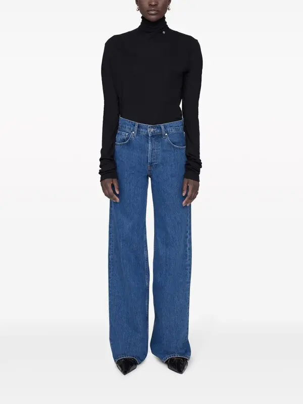 ANINE BING Hugh Wide-leg Jeans - Blue