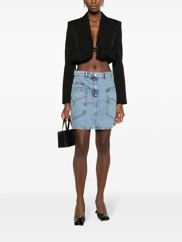 Moschino Cotton Denim Short Skirt
