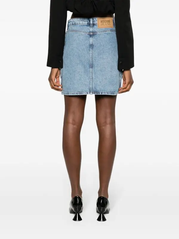 Moschino Cotton Denim Short Skirt