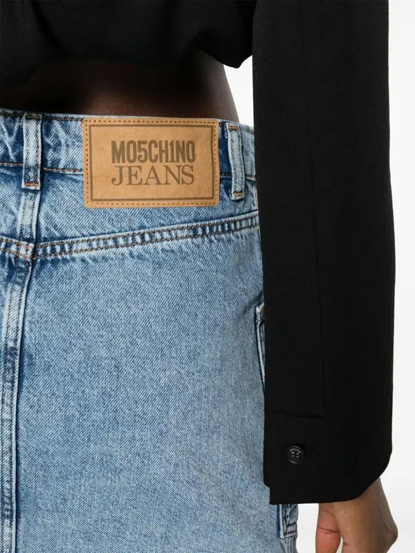 Moschino Cotton Denim Short Skirt