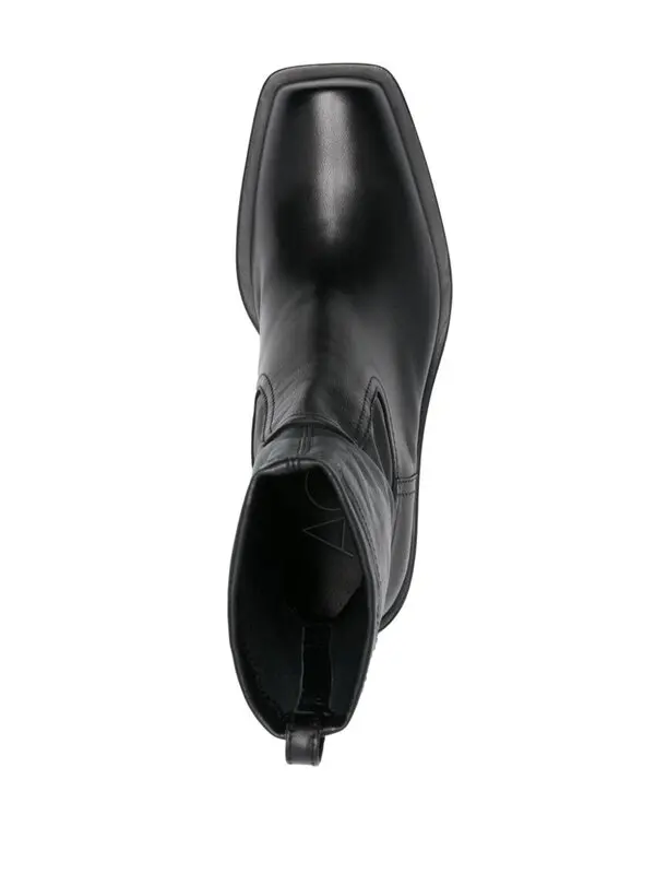 Agl Square-toe Leather Calf-length Boots