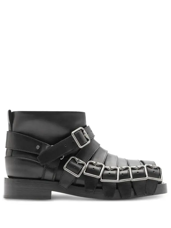 Burberry Multi-strap Leather Boots