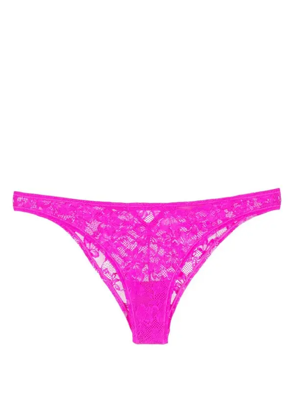 Fleur Du Mal Le Stretch Lace Cheeky Briefs - Pink