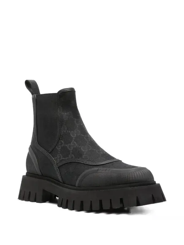 Gucci Gg Canvas Chelsea Boots