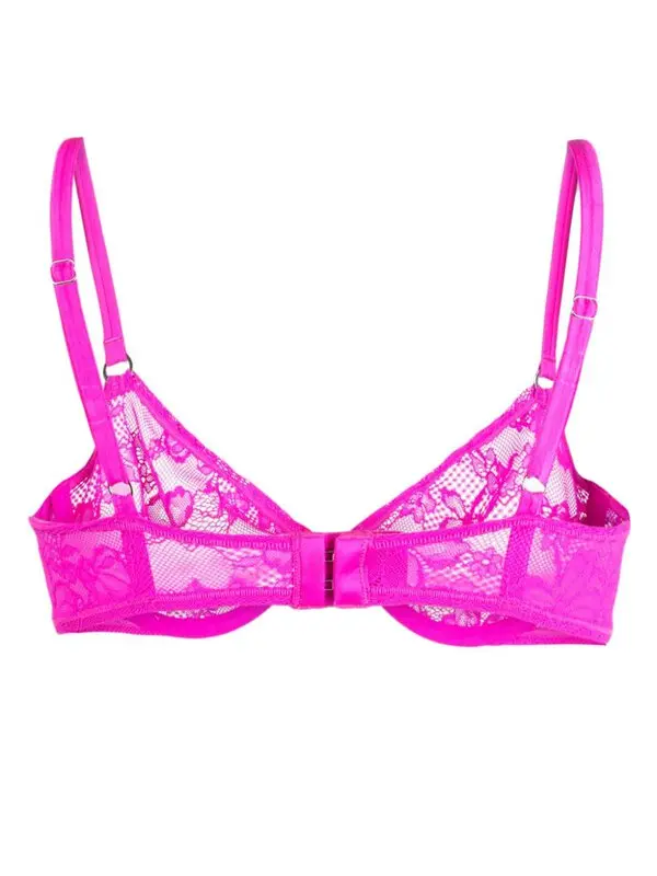 FLEUR DU MAL Le Stretch Lace Demi Bra - Pink