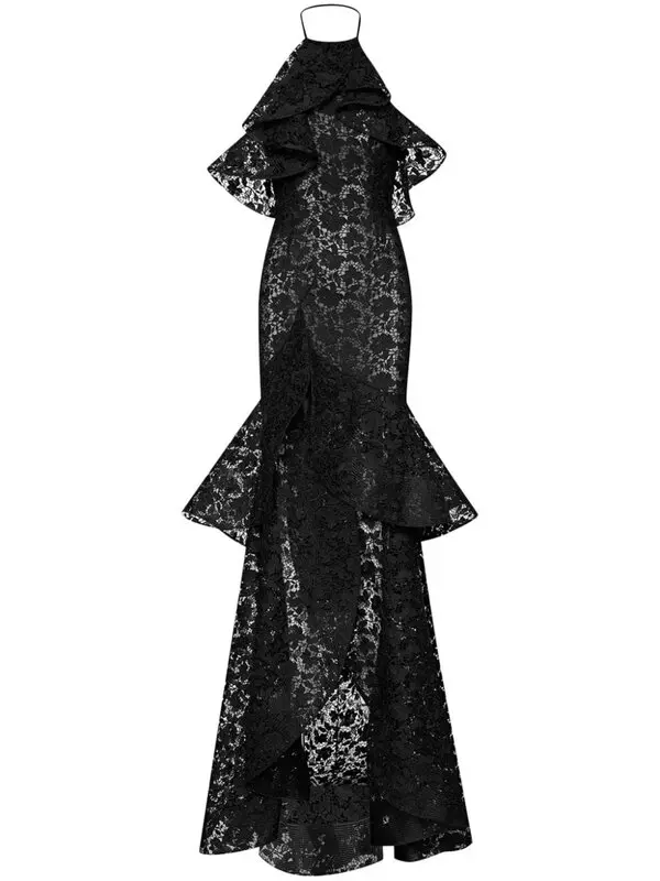 Oscar De La Renta Gardenia Guipure-lace Gown - Black
