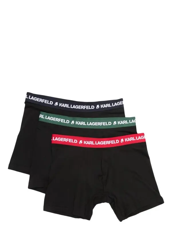 Karl Lagerfeld Logo-waistband Boxers - Black