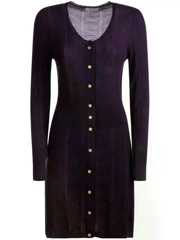 Bally Long-sleeve Knitted Wool Dress