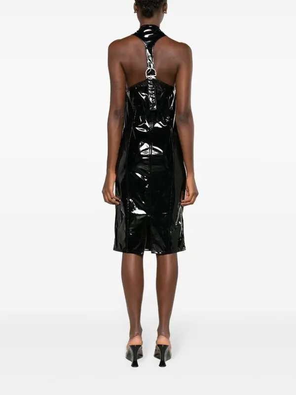 Patrizia Pepe High-shine Buckled Midi Dress