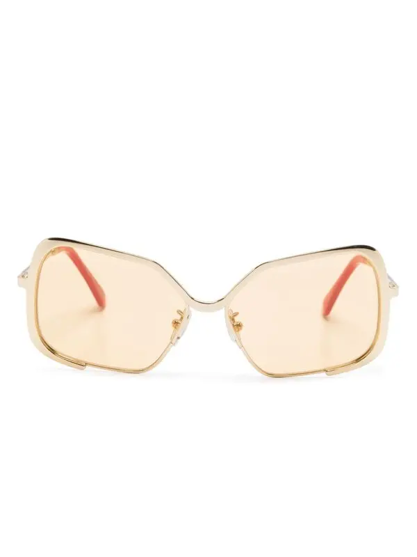 Marni Unila Square-frame Sunglasses - Gold