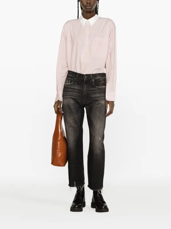 R13 Distressed Straight-leg Jeans - Black