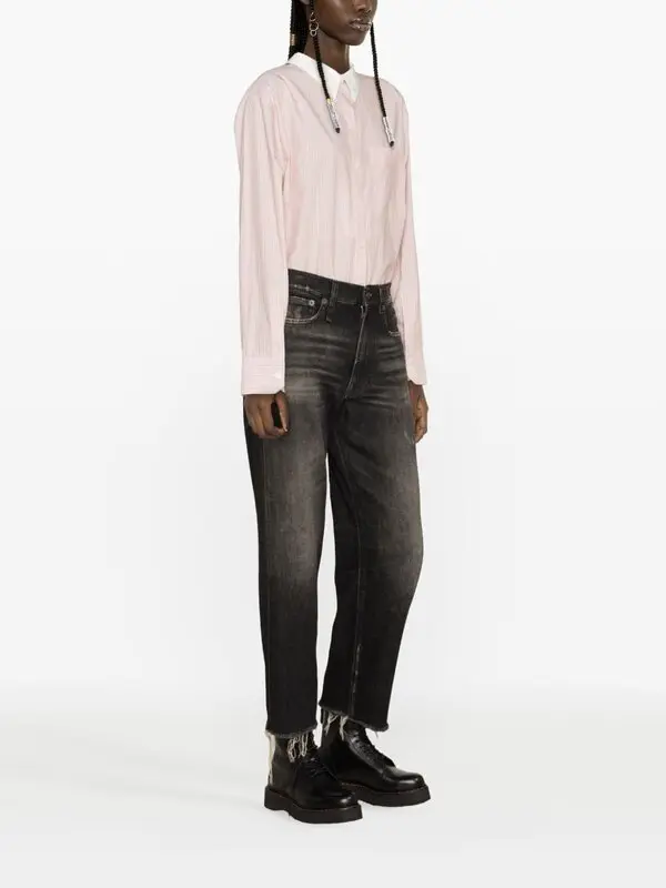 R13 Distressed Straight-leg Jeans - Black