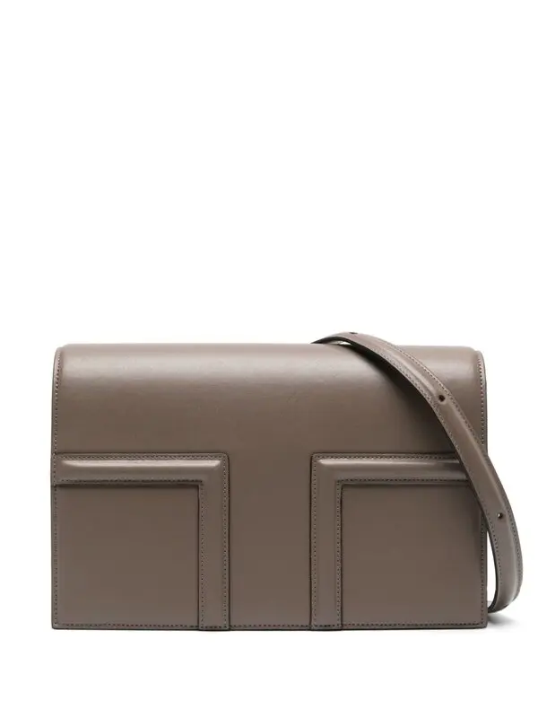 TOTEME T-flap Leather Shoulder Bag - Brown
