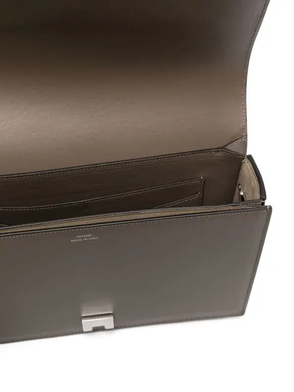 TOTEME T-flap Leather Shoulder Bag - Brown