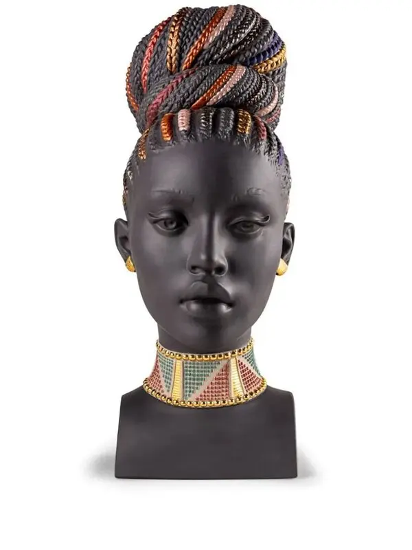 LLADRO Africani Porcelain Sculpture - Black