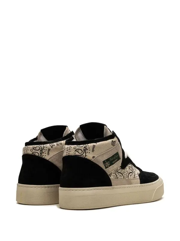 Rhude Cabriolets Bandana-print High-top Sneakers