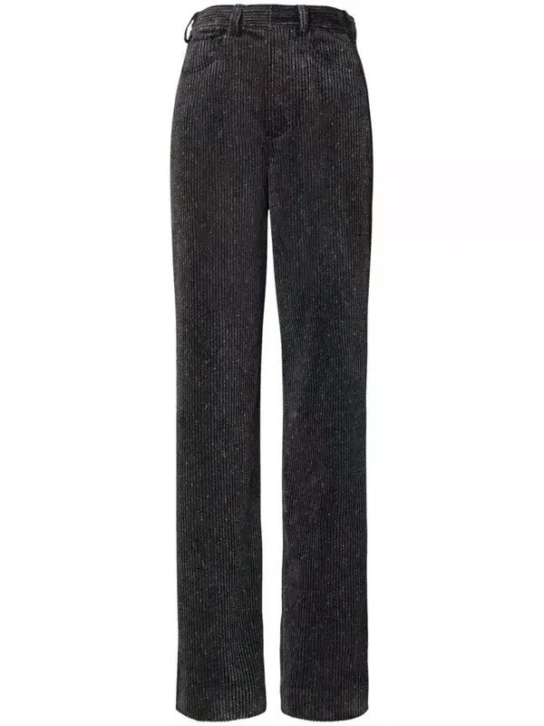 Tory Burch Wide-leg Corduroy Trousers - Grey