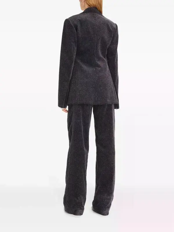 Tory Burch Wide-leg Corduroy Trousers - Grey