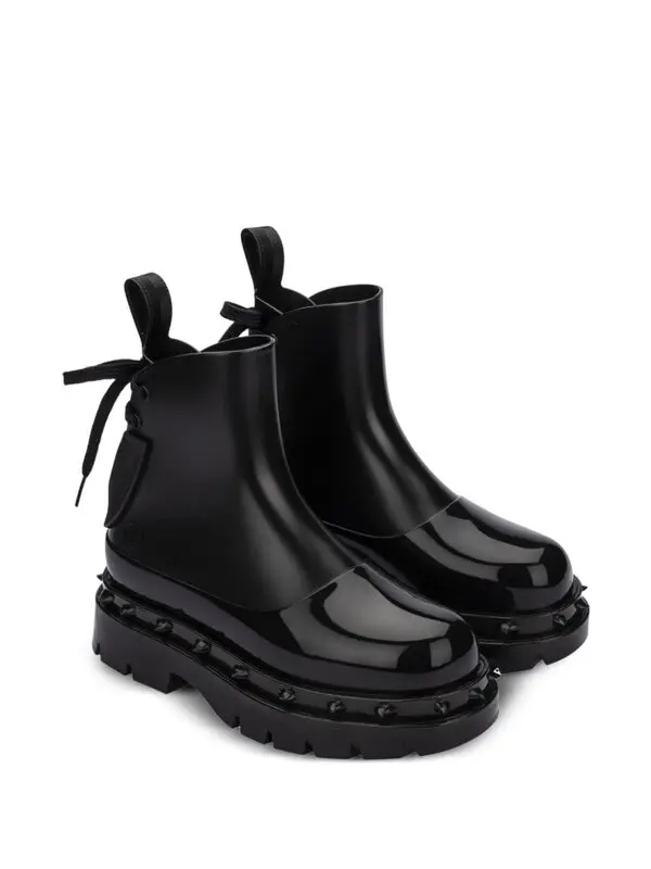 Melissa X Undercover Spikes Platform Combat Boots - Black