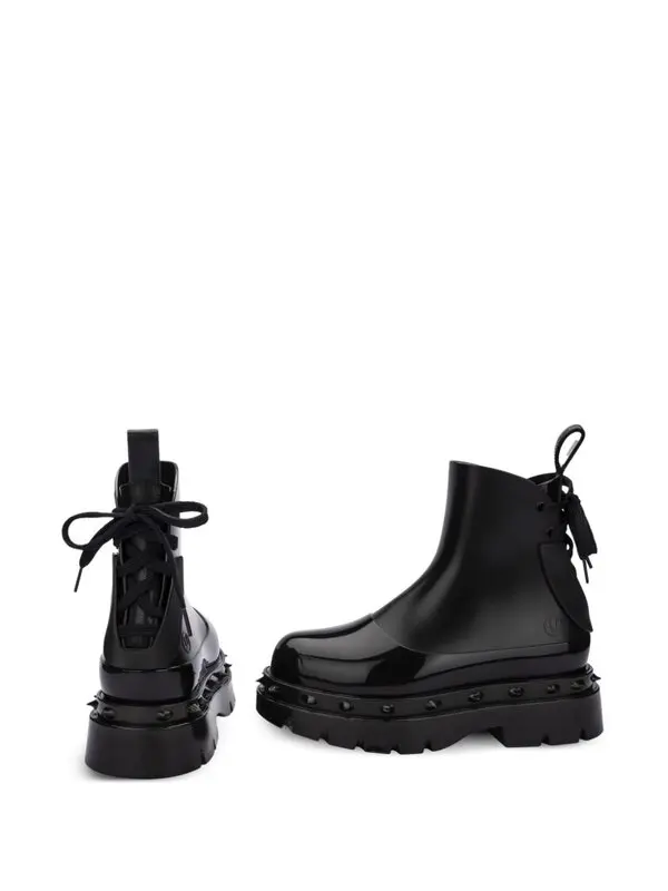 Melissa X Undercover Spikes Platform Combat Boots - Black