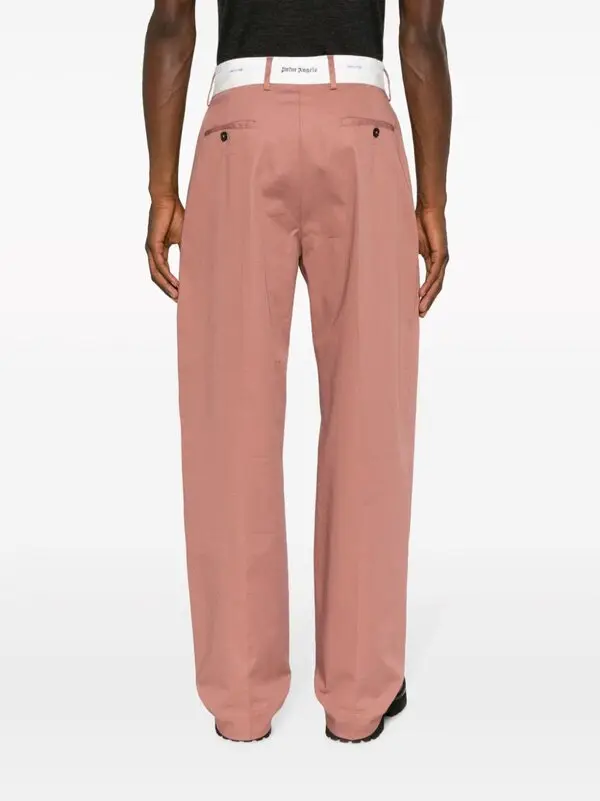 Palm Angels Logo-waist Cotton Trousers
