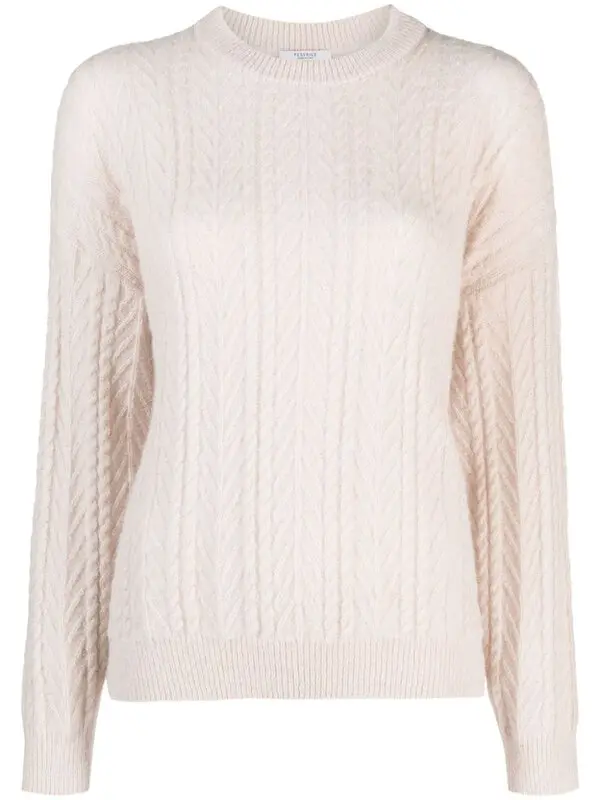 Peserico Cable-knit Wool-blend Jumper - Pink