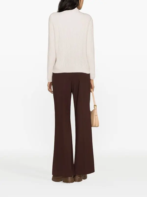 Peserico Cable-knit Wool-blend Jumper - Pink