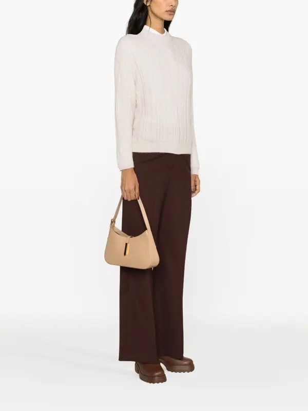 Peserico Cable-knit Wool-blend Jumper - Pink