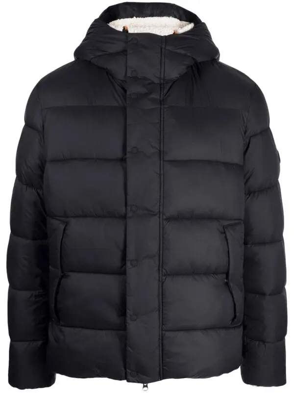 SAVE THE DUCK Hooded Quilted Jacket - Black