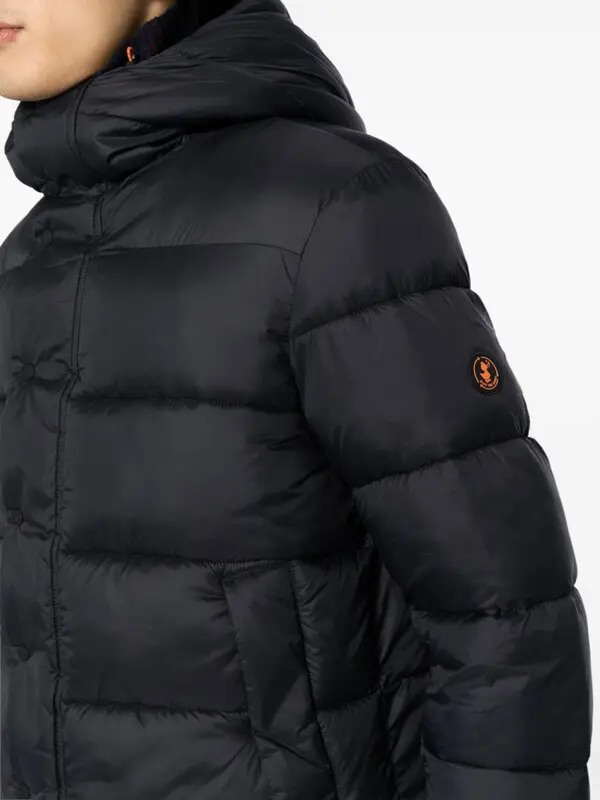 SAVE THE DUCK Hooded Quilted Jacket - Black