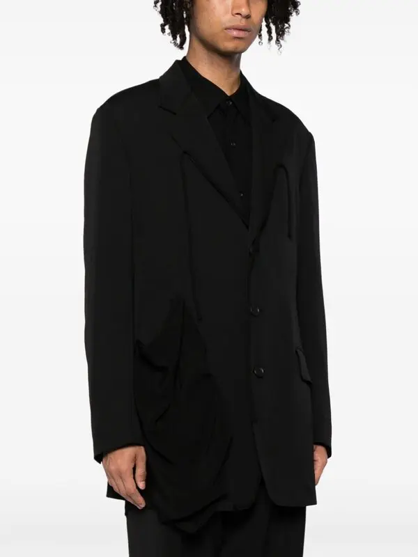 Yohji Yamamoto Notched-lapels Wool Blazer