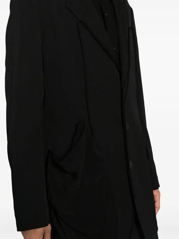 Yohji Yamamoto Notched-lapels Wool Blazer