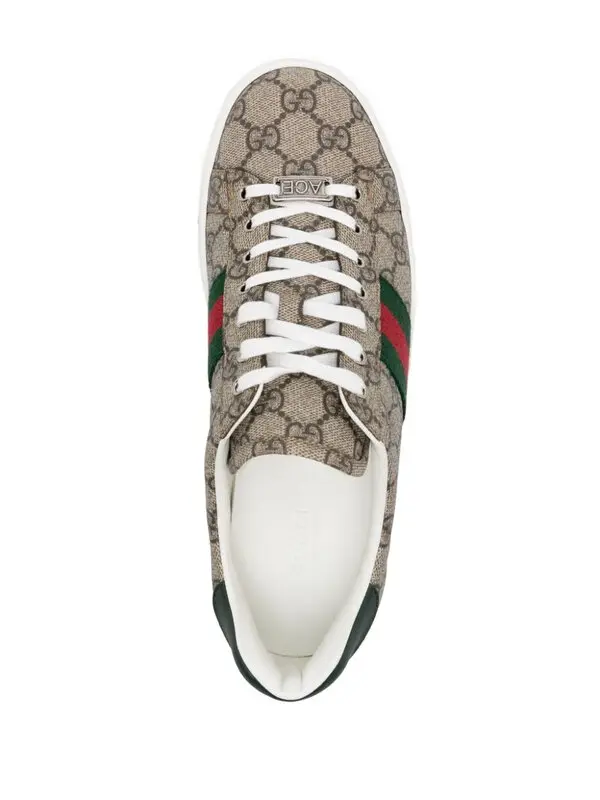 Gucci Ace Panelled Sneakers - Neutrals