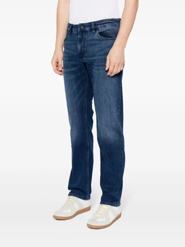 BOSS Straight-leg Jeans With Logo Patch