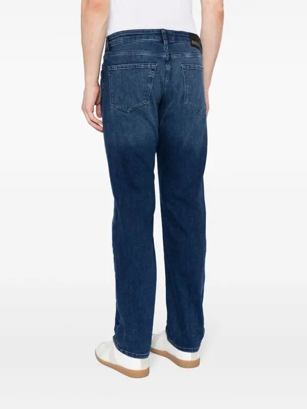 BOSS Straight-leg Jeans With Logo Patch