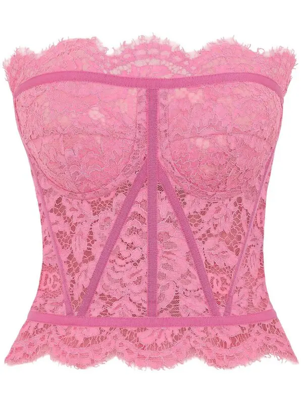 Dolce & Gabbana Chantilly Lace Strapless Top
