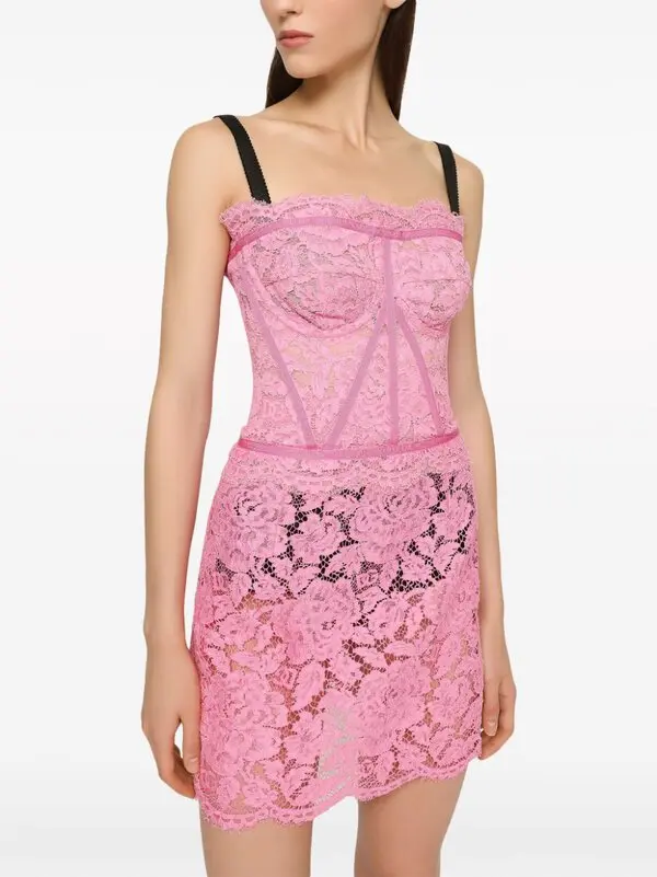 Dolce & Gabbana Chantilly Lace Strapless Top