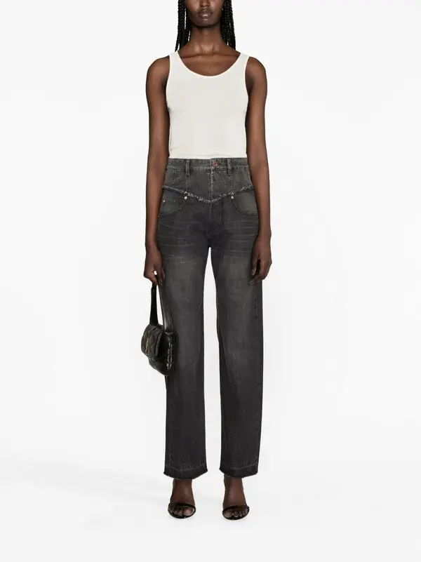 Isabel Marant Étoile Noemie Straight-leg Jeans - Black