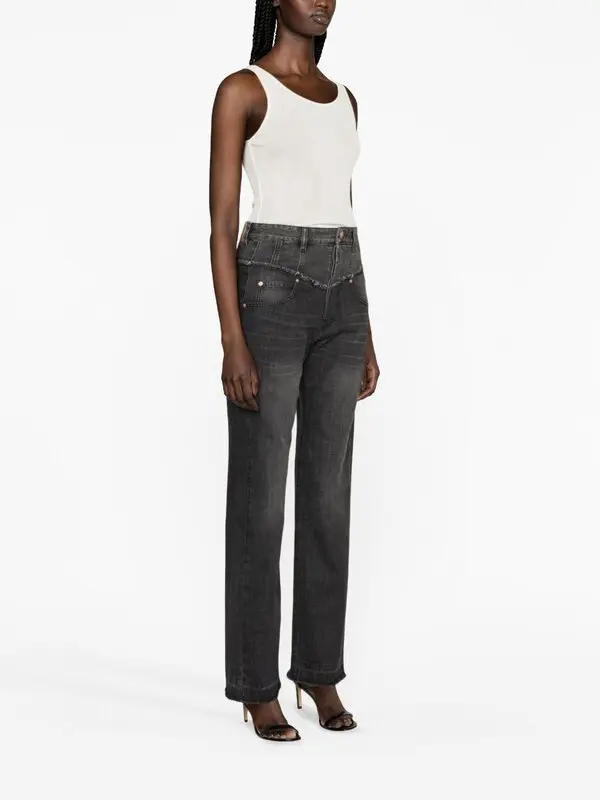 Isabel Marant Étoile Noemie Straight-leg Jeans - Black