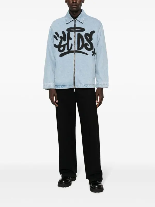 Gcds Graffiti-print Denim Jacket