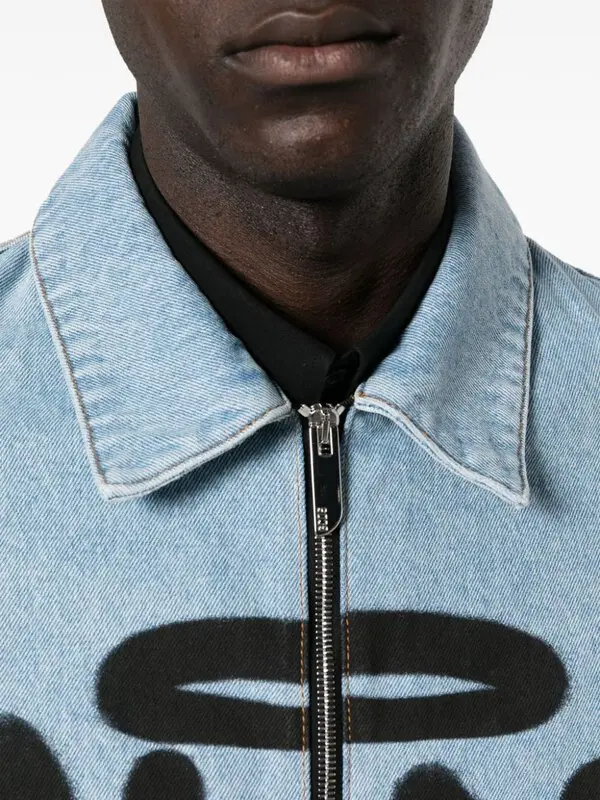 Gcds Graffiti-print Denim Jacket