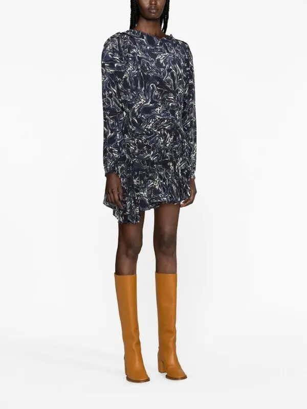 Isabel Marant Tiphaine Marble-print Blouse