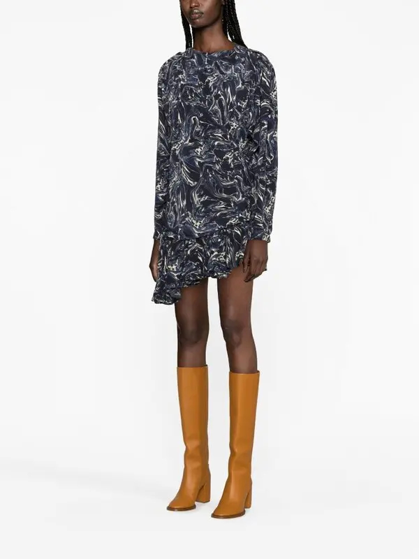 Isabel Marant Tiphaine Marble-print Blouse