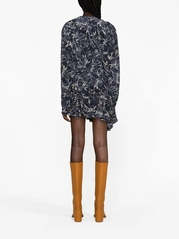Isabel Marant Tiphaine Marble-print Blouse
