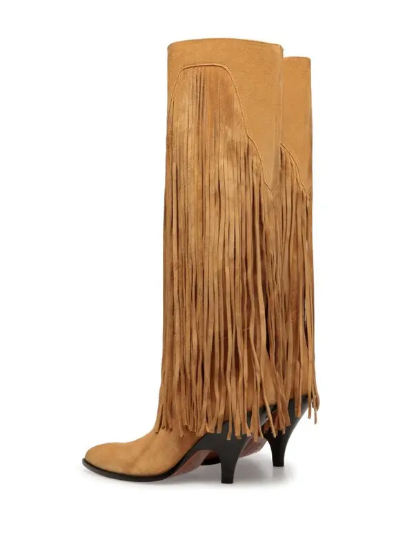 Bally 40mm Fringed Suede Boots