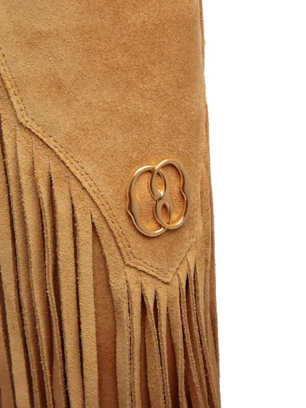 Bally 40mm Fringed Suede Boots