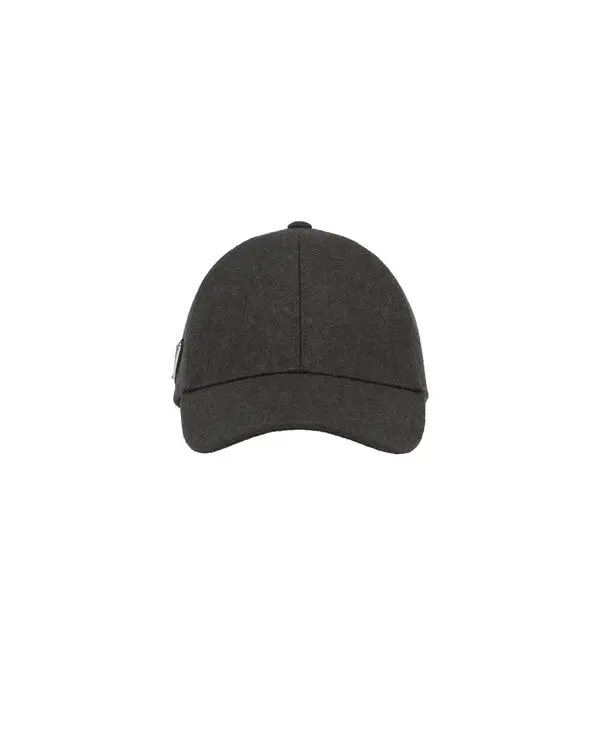 Prada Virgin Wool Baseball Cap - Grey