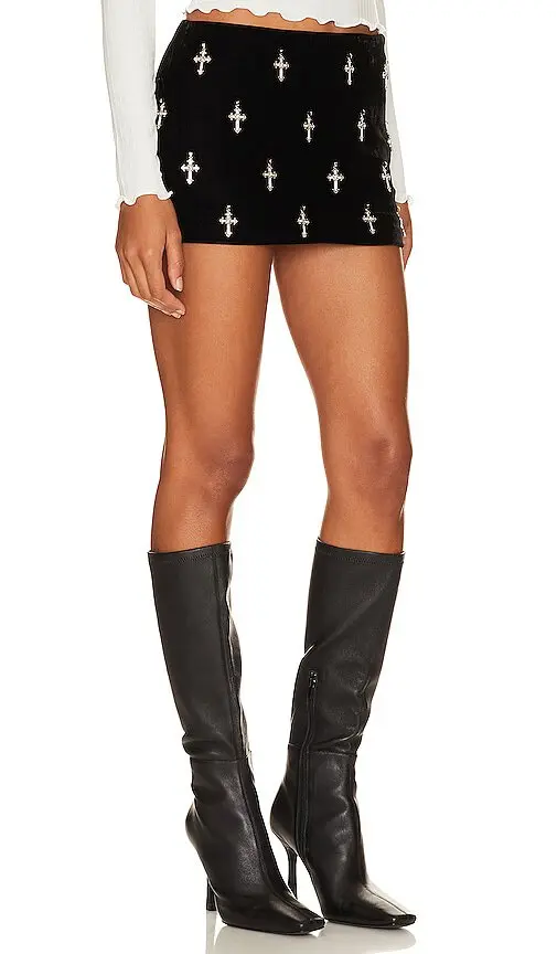 LOBA Embellished Mini Skirt