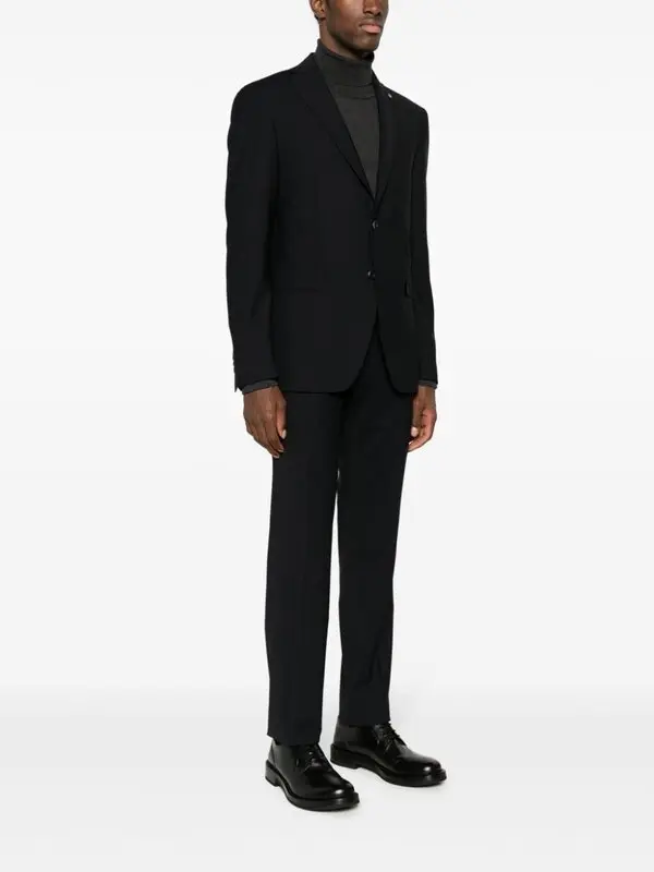 Tagliatore Single-breasted Virgin Wool Suit - Blue