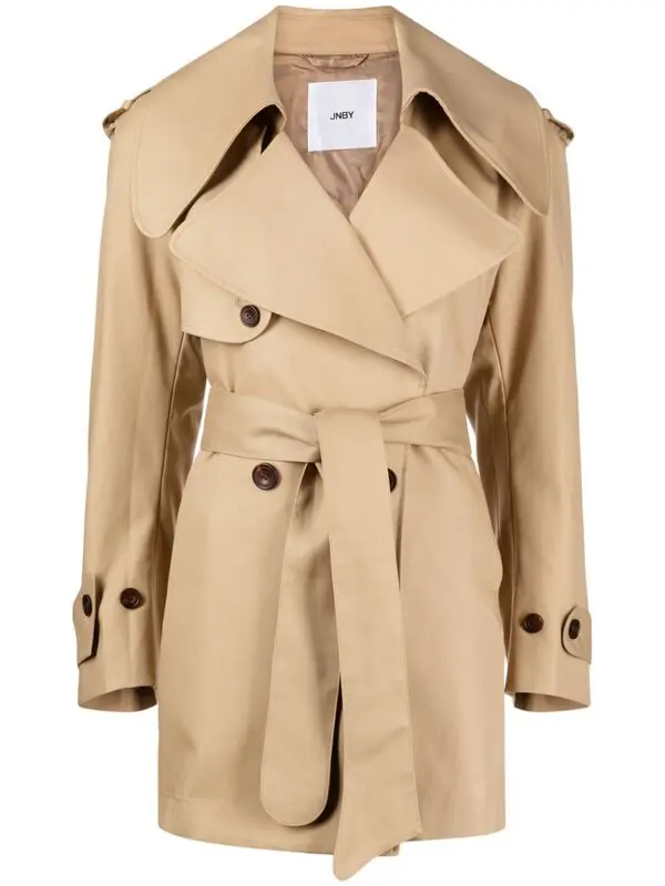 JNBY Belted Double-breasted Trench Coat